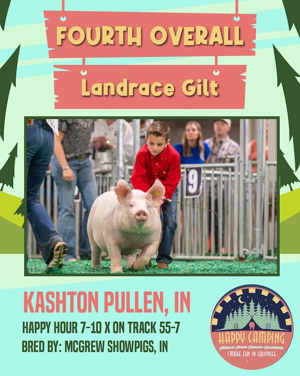 4th Overall Landrace Gilt - 2023 NJSS - Crossroads Genetics